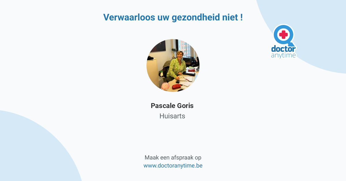 Dr Pascale Goris (Huisarts): Boek online een afspraak