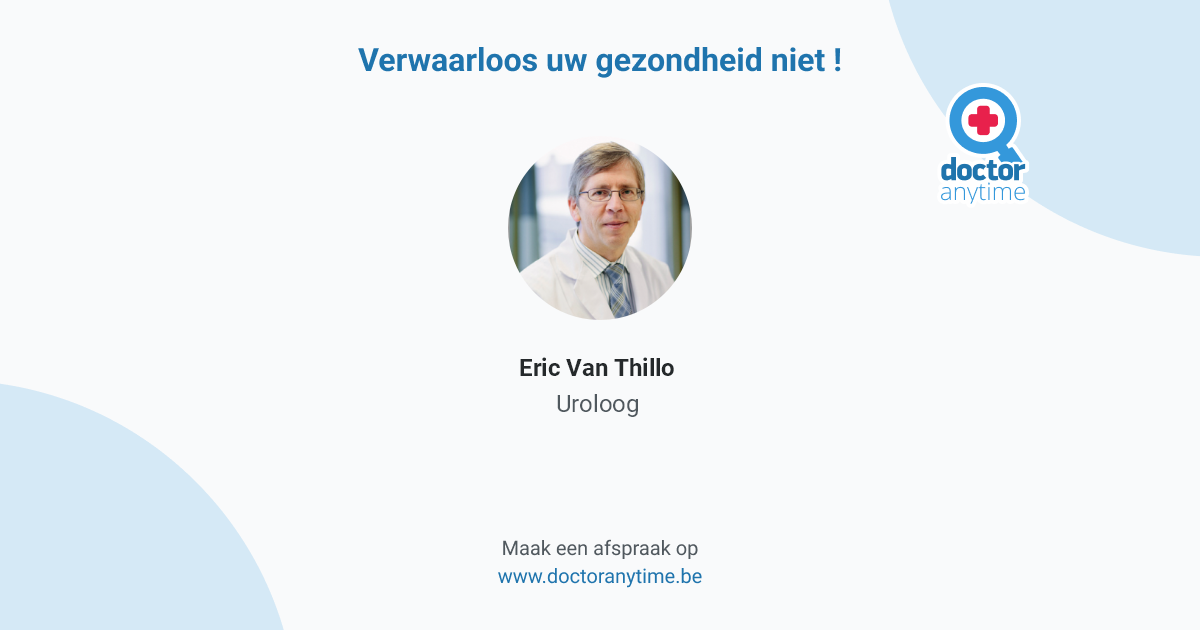 Dr Eric Van Thillo (Uroloog) | doctoranytime