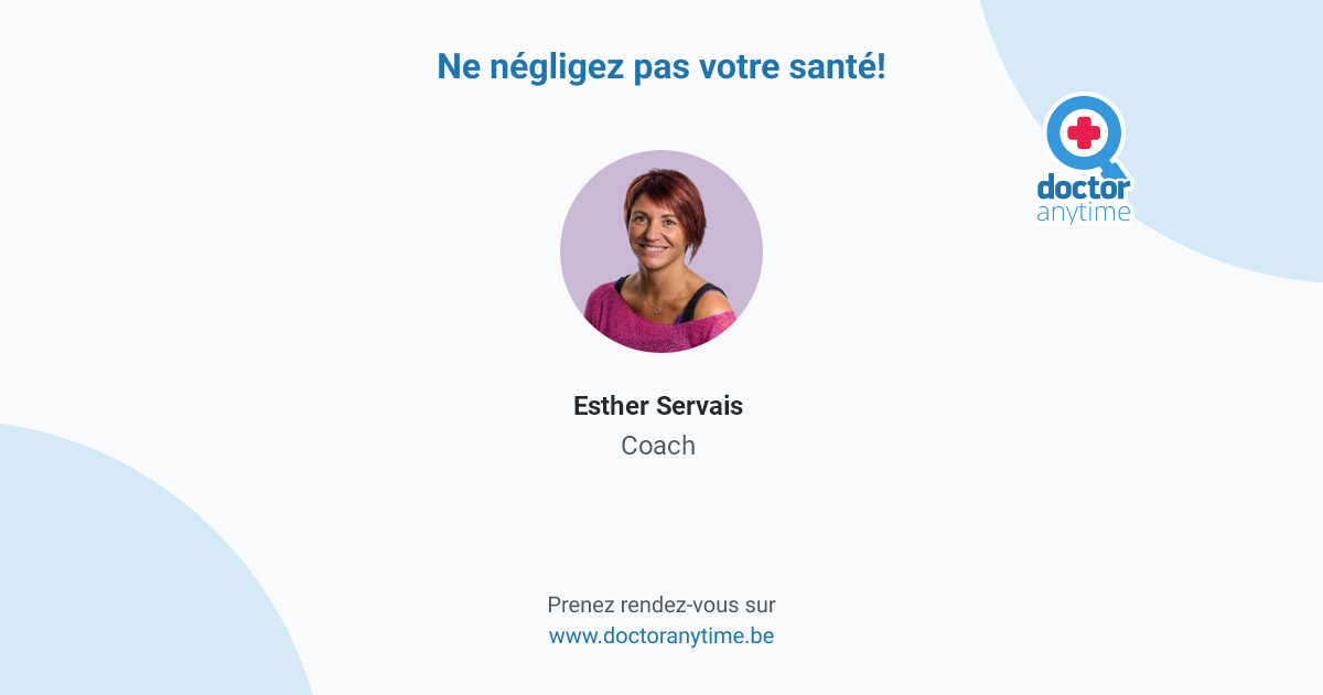 Esther Servais (Coach): Prenez rendez-vous en ligne