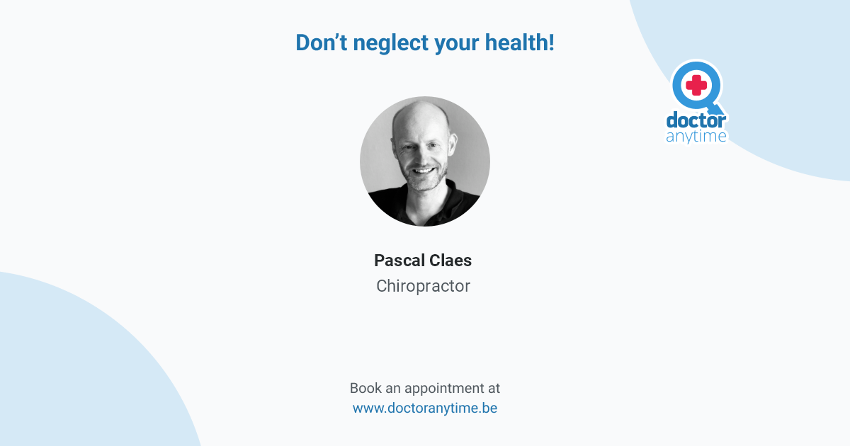Pascal Claes Chiropractor: Book an online appointment